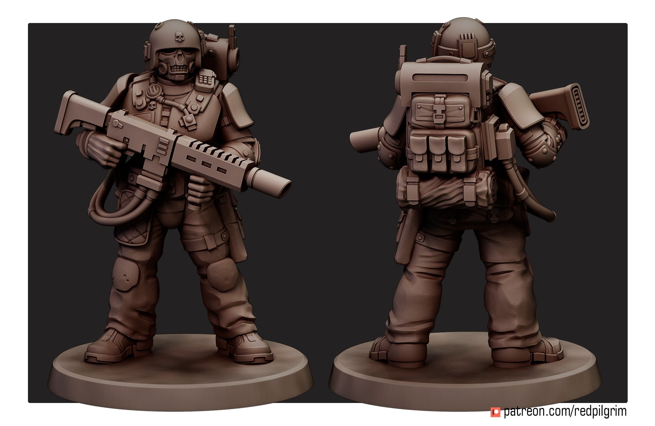 OLD GUARD VETERANS WITH TURBO LASGUN – Wargame Exclusive