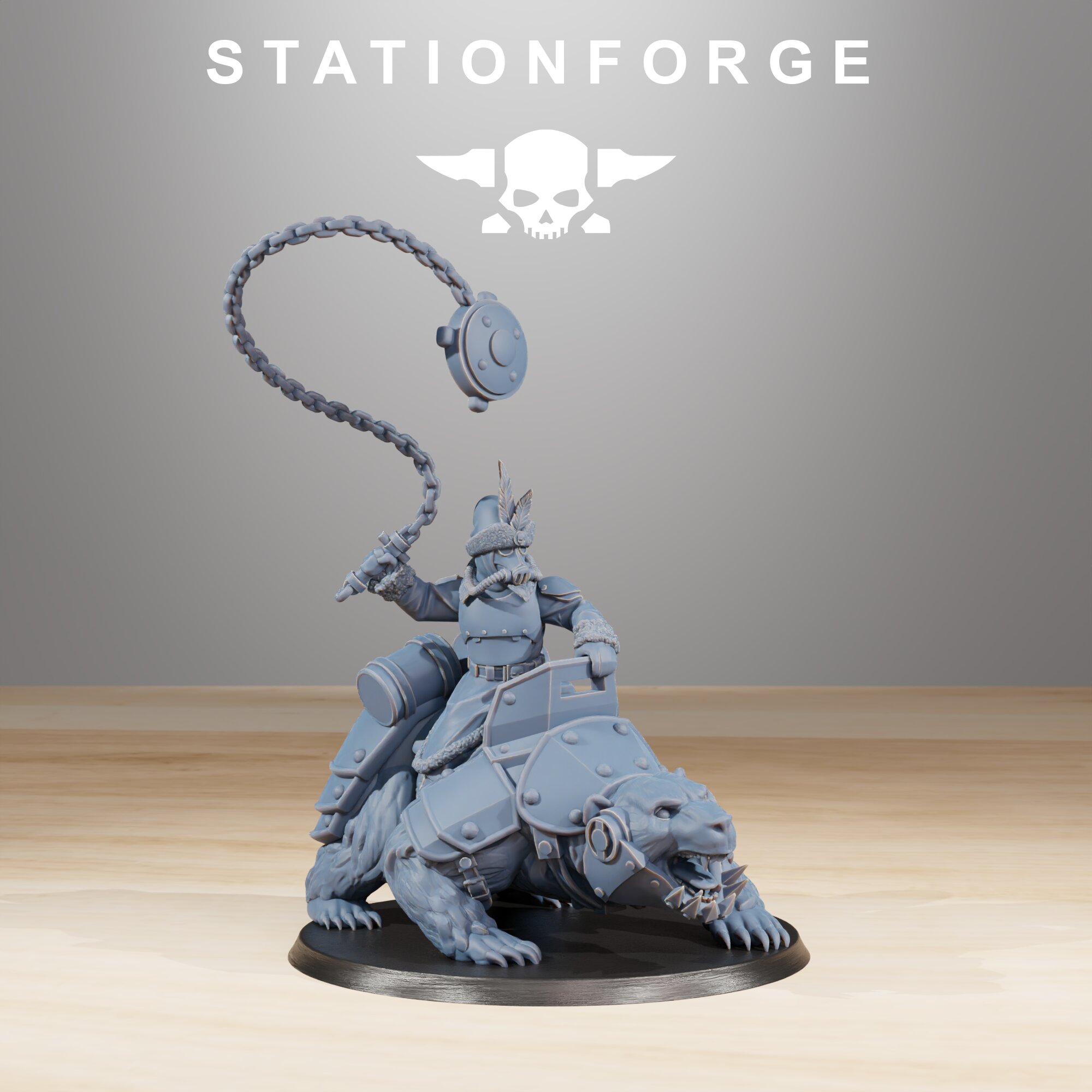 GRIM GUARD BEAR RIDER LEADER – Wargame Exclusive