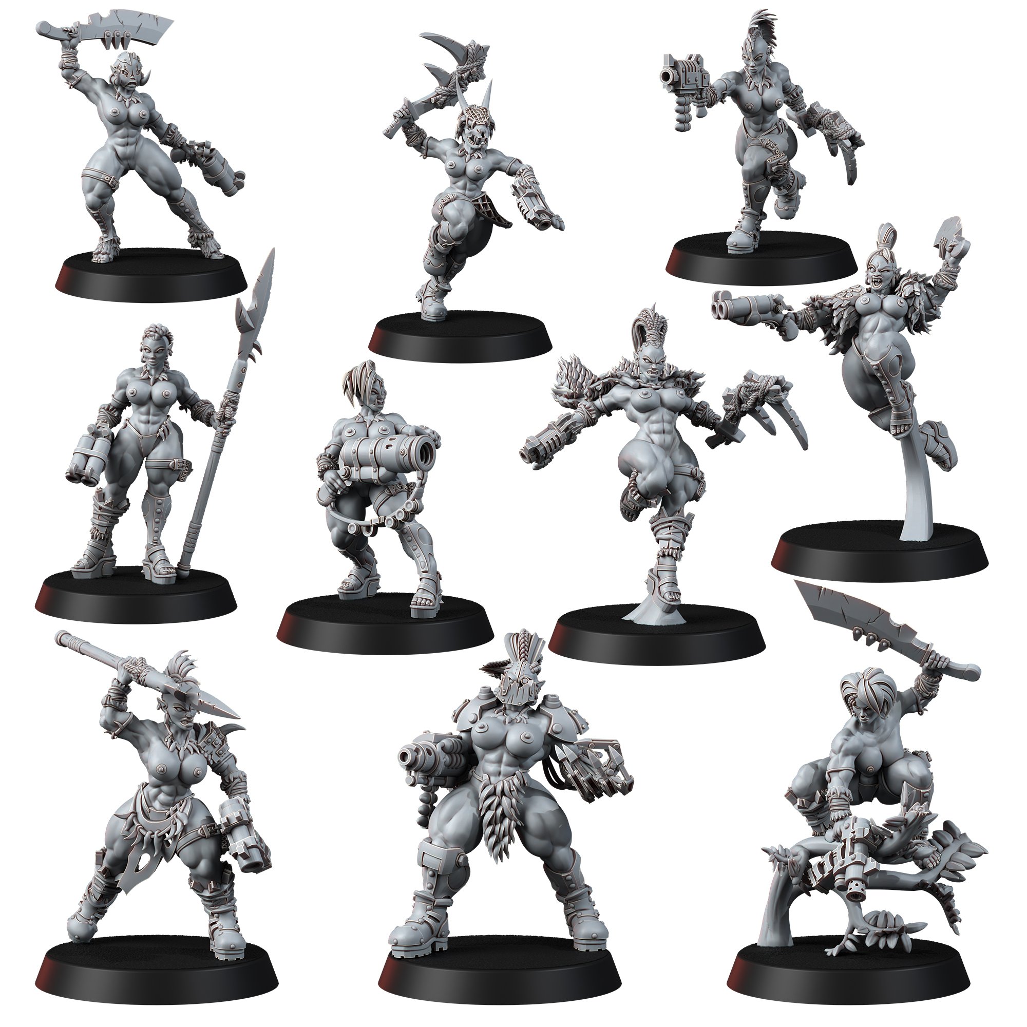 LEGION OF EXCESS SHE-ORC BEAST HUNTERS (PIN-UP) (10U) – Wargame Exclusive
