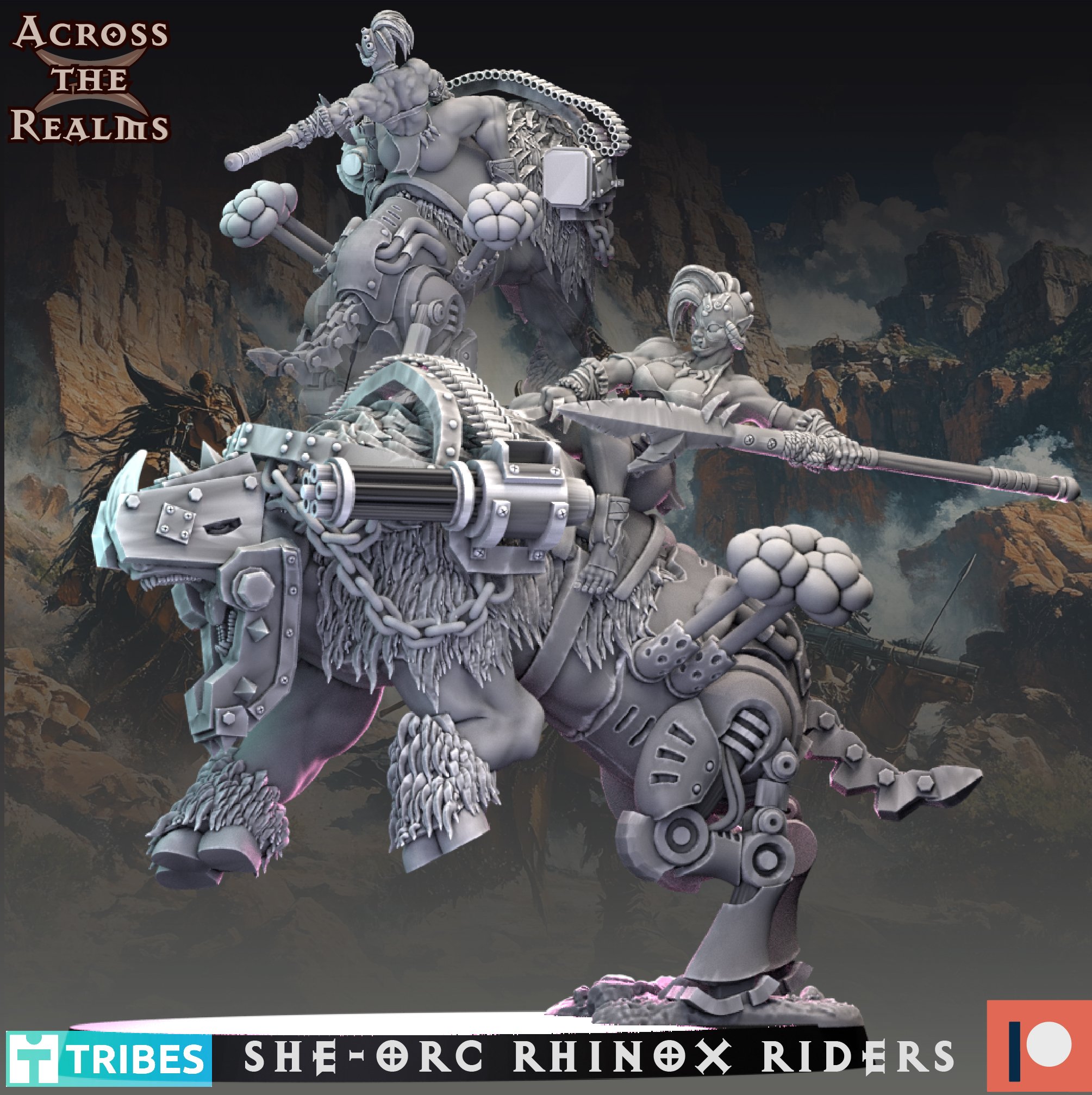 LEGION OF EXCESS SHE-ORC RHINOX RIDERS (3U) – Wargame Exclusive