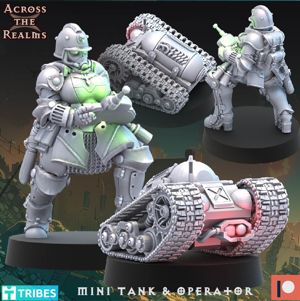 CULT OF DEATH MINI TANK AND OPERATOR ARMORED – Wargame Exclusive